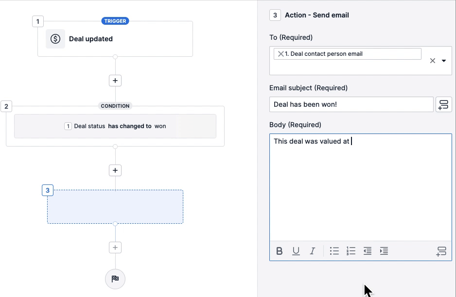 How Can I Add Trigger Values In The Action Event Of My Automation